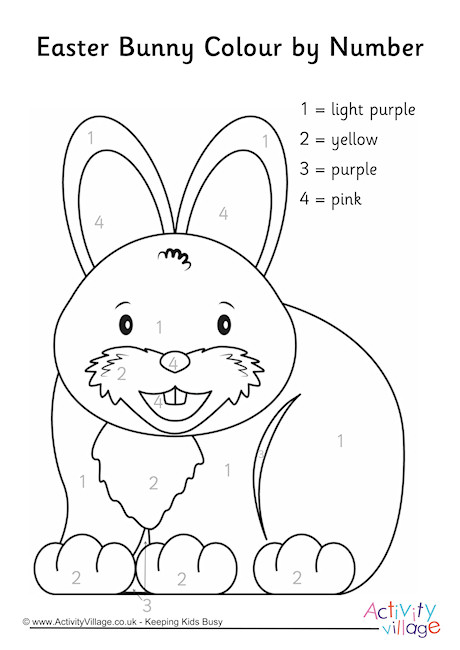 Easter Bunny Colour by Number | Activity Village