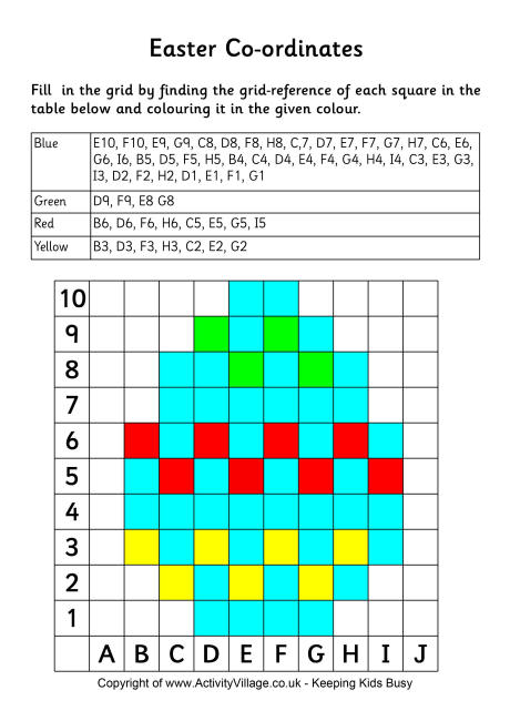 Easter Egg Coordinates | Activity Village