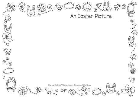 Easter Picture Doodle Page | Activity Village