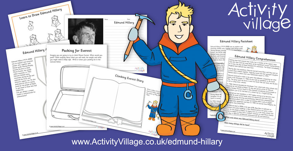 Learning About Edmund Hillary | Activity Village