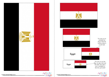 Egypt Flag Printable | Activity Village