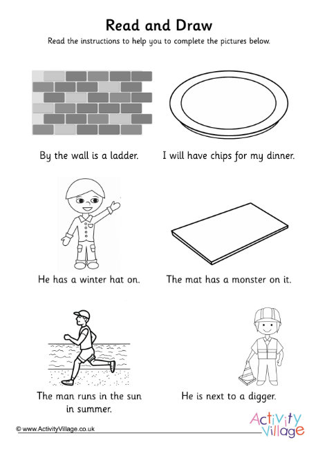 Phase Three Read and Draw | Activity Village