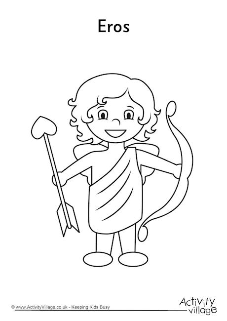 Eros Colouring Page | Activity Village