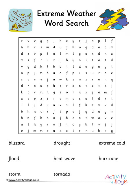 Weather Word Puzzles | Activity Village