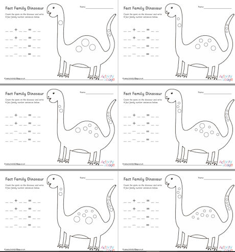 Dinosaur Maths Worksheets | Activity Village