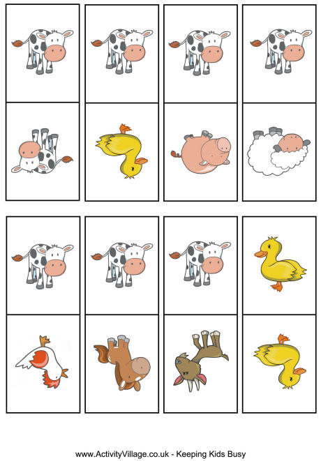 Farm Animal Dominoes | Activity Village