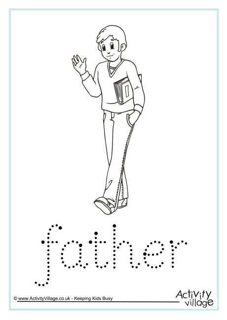 Father Word Tracing | Activity Village