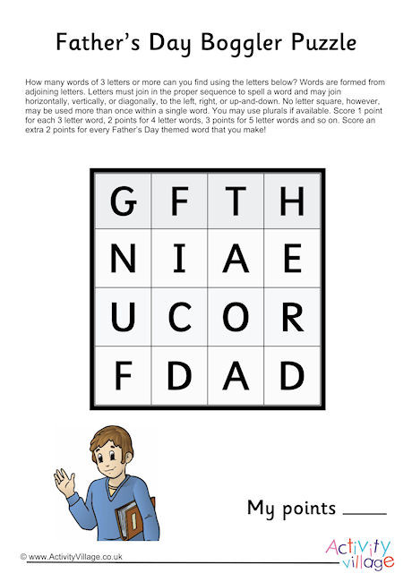 Father's Day Puzzles | Activity Village