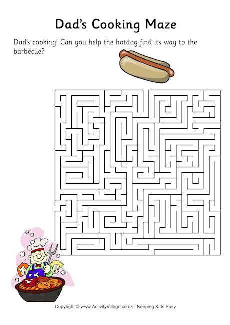 Father's Day Mazes | Activity Village