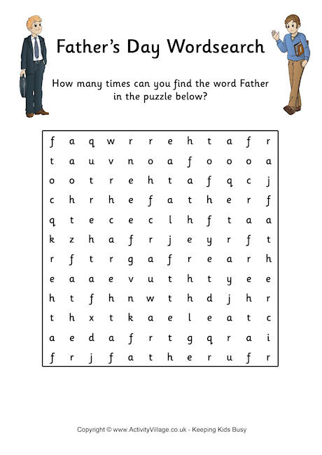 Father's Day Puzzles | Activity Village