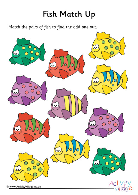 Fish Match Up Puzzle | Activity Village
