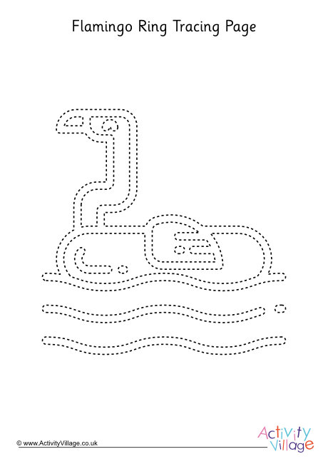 Flamingo Ring Tracing Page | Activity Village