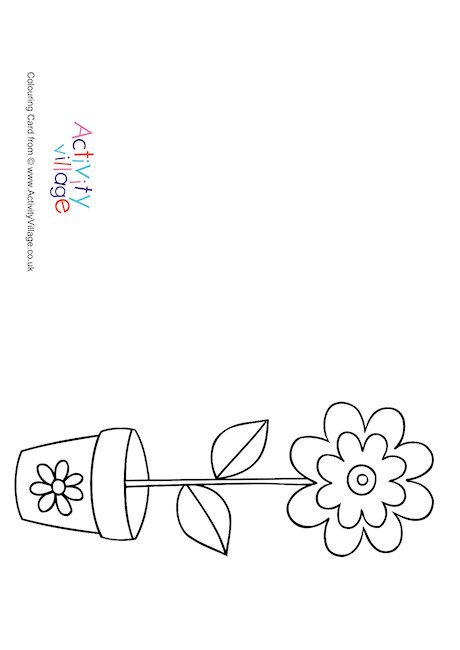 Flower Colouring Card 2 | Activity Village