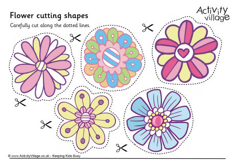 Flower Cutting Shapes | Activity Village