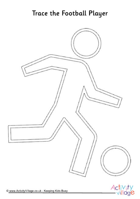 Football Tracing Pages | Activity Village