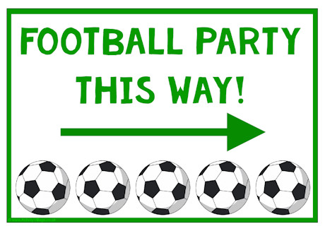 Football Party Sign - Arrows | Activity Village