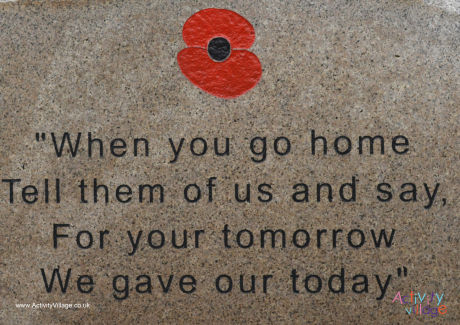 For Your Tomorrow Poster | Activity Village