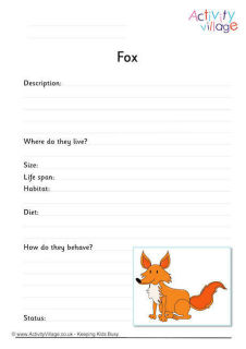 Foxes | Activity Village