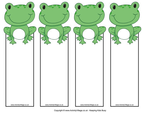 Frog Bookmarks | Activity Village