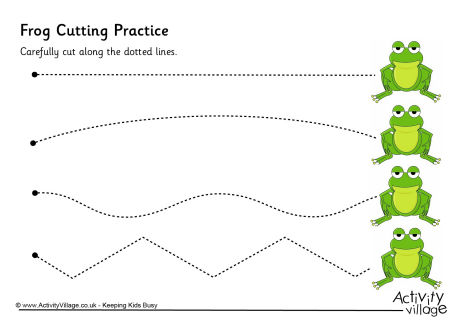 Frog Cutting Practice | Activity Village