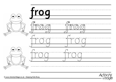 Frog Worksheets | Activity Village