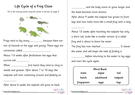 Cloze Worksheets | Activity Village