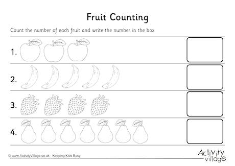 First Counting Worksheets | Activity Village