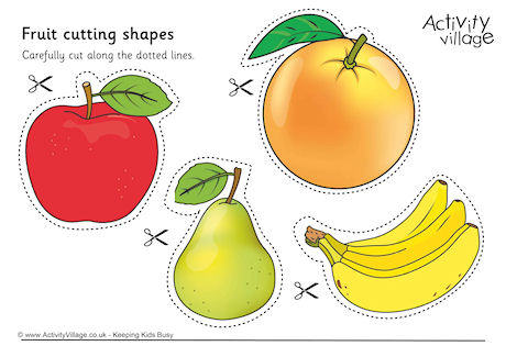 Fruit Cutting Shapes | Activity Village