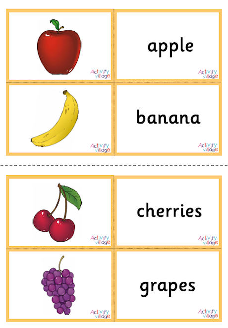 Vocabulary Matching Cards | Activity Village