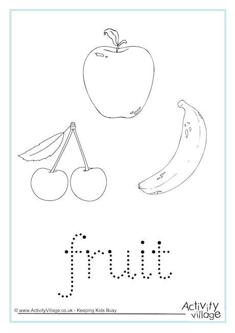 Fruit Word Tracing | Activity Village