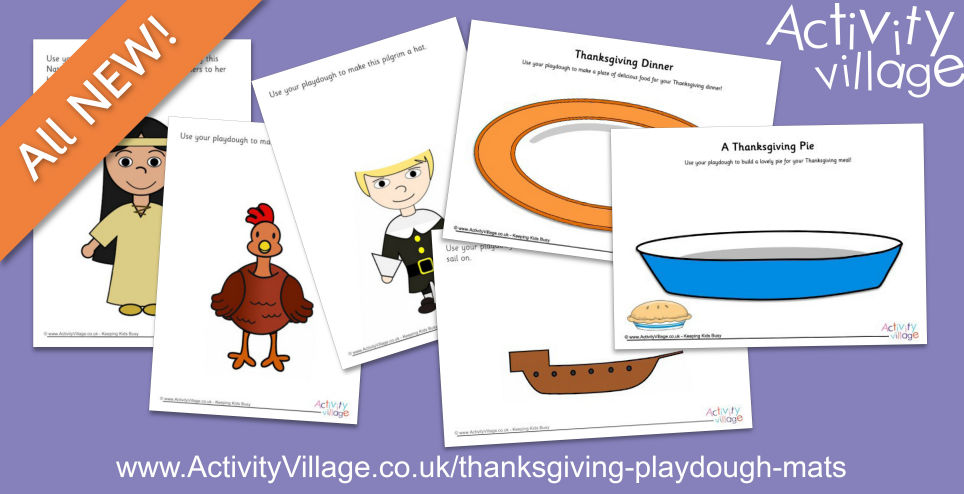 Fun New Thanksgiving Playdough Mats | Activity Village