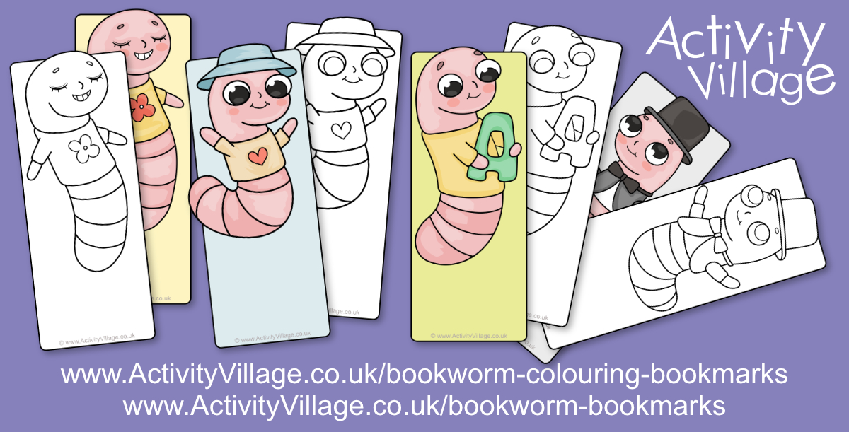 Fun New Bookworm Bookmarks | Activity Village