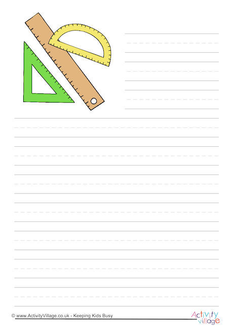 Geometry Writing Paper | Activity Village