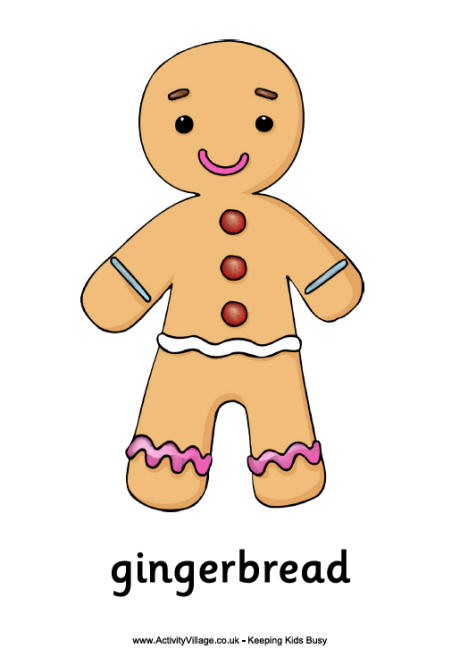 Christmas Gingerbread Man Poster