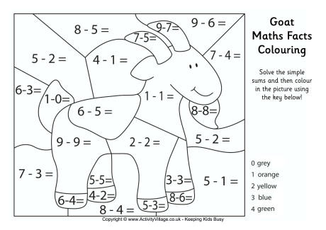 Maths Facts Colouring Pages | Activity Village