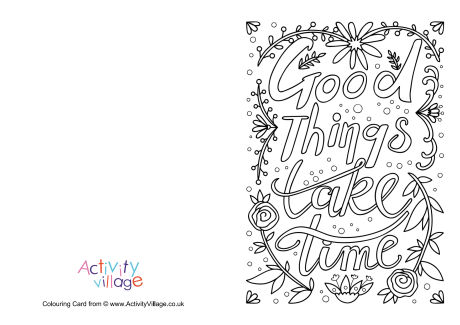 Quotation Colouring Cards | Activity Village