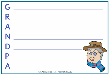 Family Acrostic Poem Printables | Activity Village