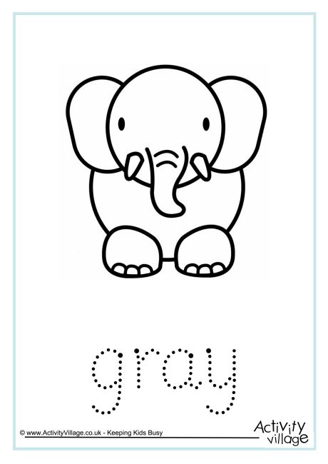 Gray Word Tracing | Activity Village