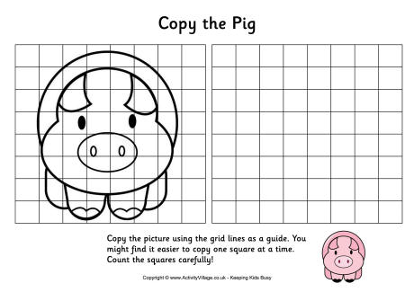 Pig Grid Copy | Activity Village