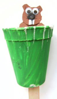 Groundhog Day Popup Puppet