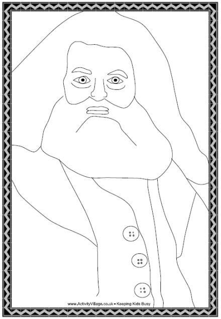 Hagrid Colouring Page | Harry Potter Colouring Page