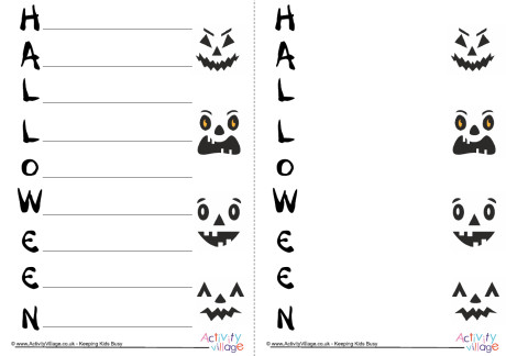 Halloween Acrostic Poem Printables | Creative Writing Frames for Kids ...
