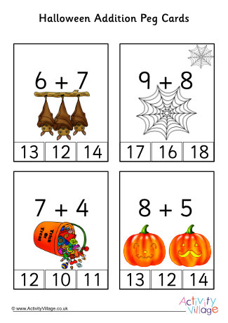 Halloween Maths Worksheets | Activity Village