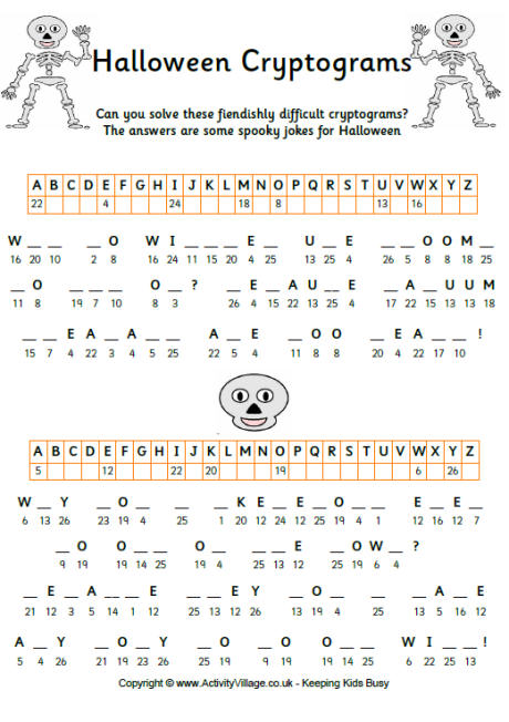 Cryptograms | Activity Village