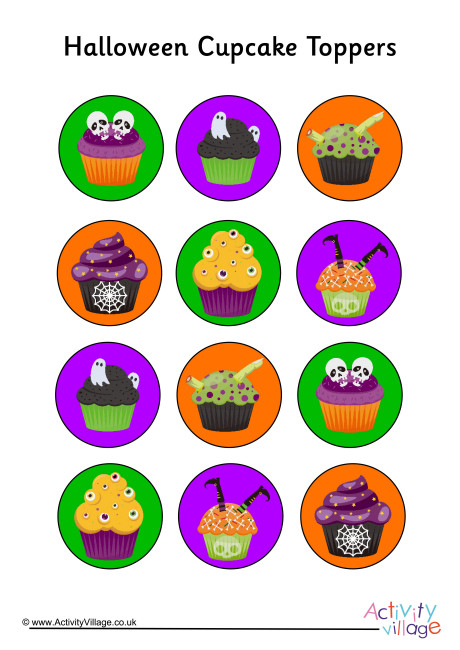 Halloween Cupcake Printables | Activity Village