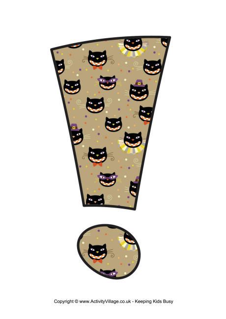 Halloween Letter Exclamation | Activity Village