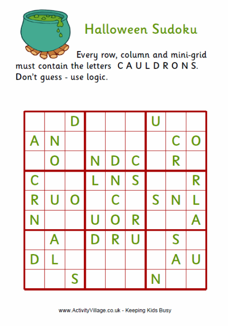 Word Sudoku | Activity Village