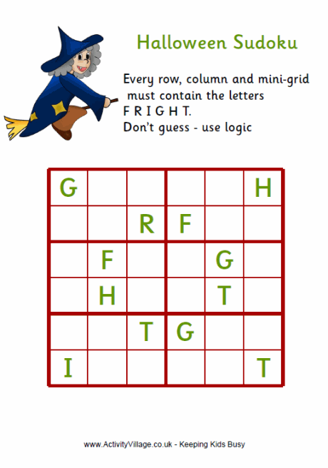 Halloween Sudoku Puzzles | Activity Village