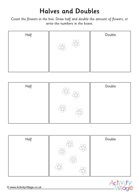 Doubles and Halves | Activity Village