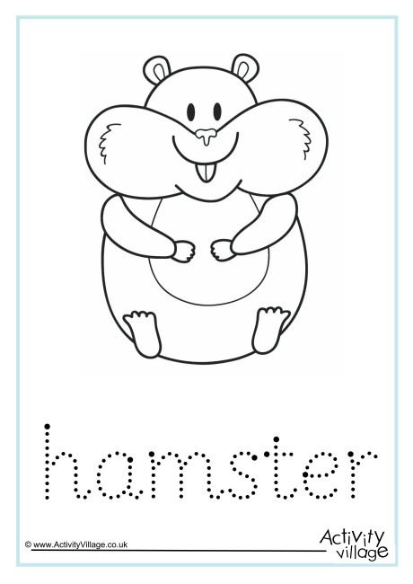 Hamster Word Tracing | Activity Village
